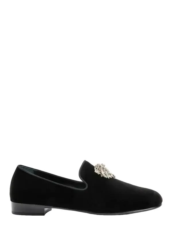 GIUSEPPE ZANOTTI Remye Crystal Loafers - Black