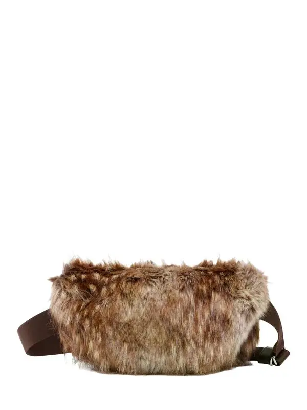MAISON MARGIELA Faux-fur Belt Bag - Brown