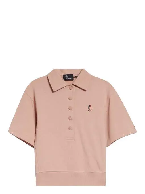 Moncler Reflective Logo Patch Polo - Misty Rose