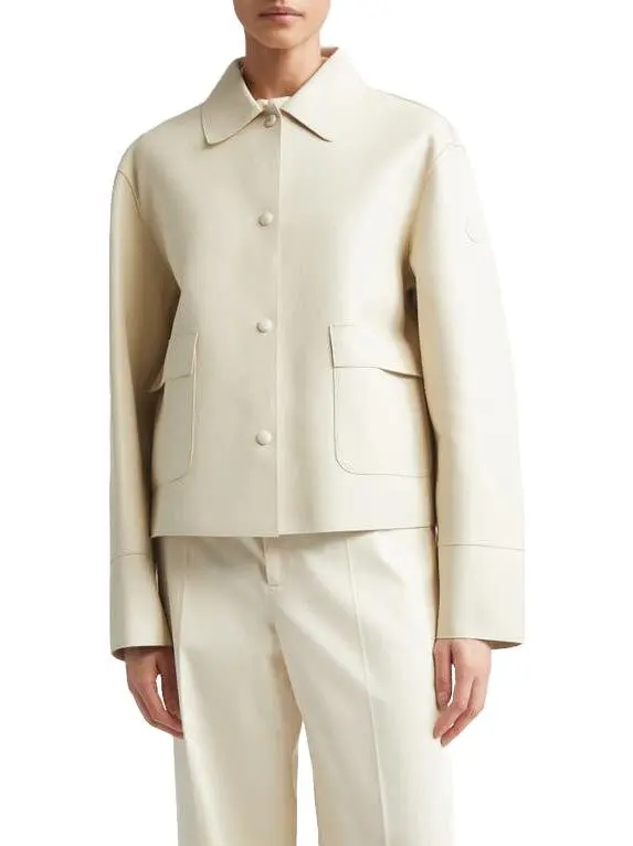 Moncler Haricot 3-in-1 Down Vest & Leather Jacket - Neutral