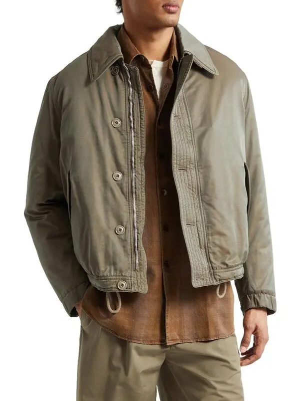Our Legacy Cotton And Nylon Auto Jacket - Taupe Smoke Twinshade Twill
