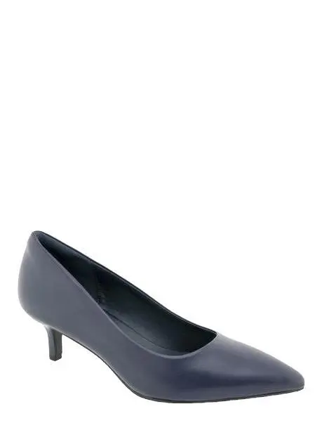 Bcbgmaxazria Pointed-toe Kitten Heel Pumps - Navy