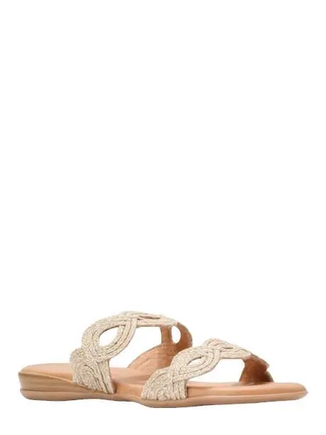 Andre Assous Nizzie Slide Sandal - Natural/platino