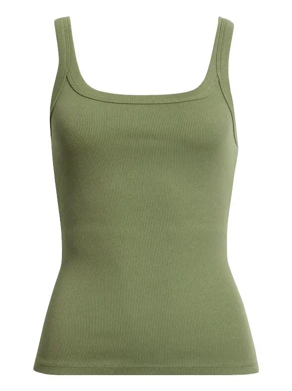 OPEN EDIT Ribbed Knit Camisole - Olive Branch