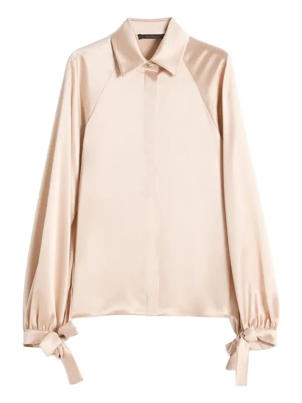 Max Mara Silk Satin Shirt - Powder