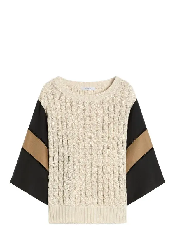 Max Mara Loose-fit Linen Yarn Sweater - Beige