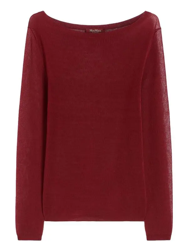 Max Mara Slim-fit Cotton-blend Sweater - Brick Red