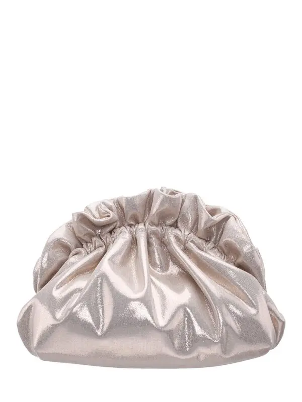 Nina Cristy Metallic Clutch - Platino