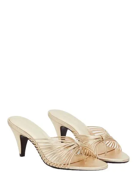 REFORMATION Woodlyn Strappy Sandals - Gold
