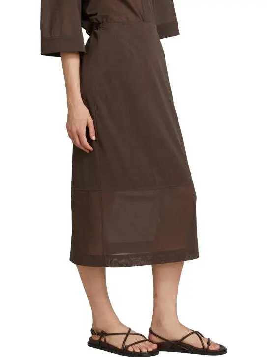 MM BY MAX MARA Terzo Jersey Midi Skirt - Dark Brown