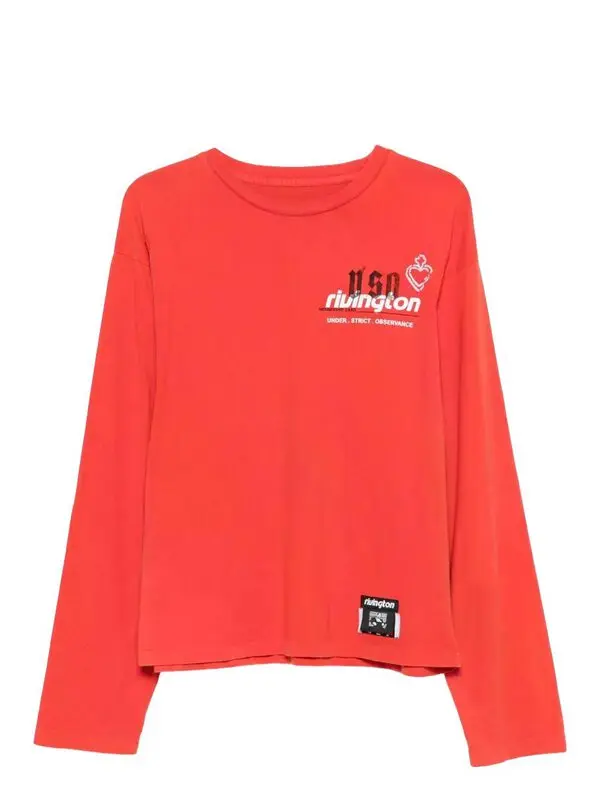 RRR123 Long-sleeve Graphic T-shirt - Red