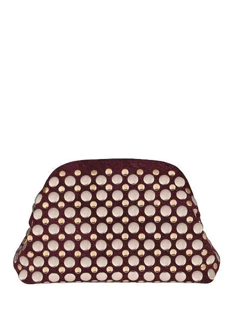 Rafe New York Aya Studded Frame Clutch - Burgundy