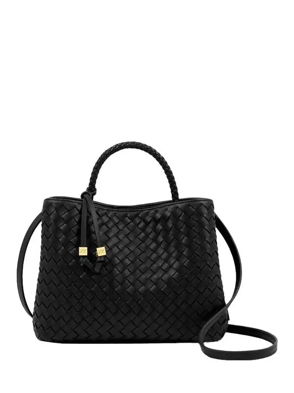 KATIE LOXTON Nova Woven Texture Top Handle Bag - Black