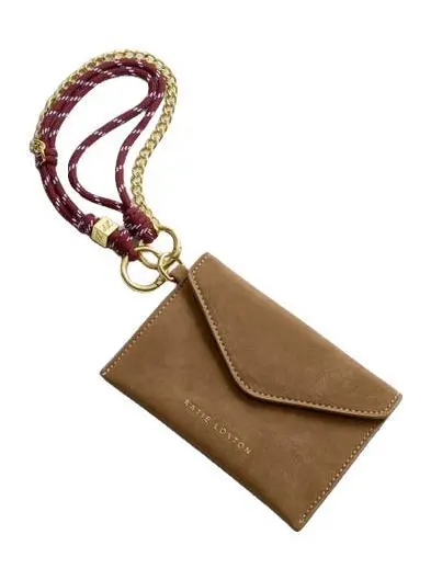 KATIE LOXTON Cord Wallet - Caramel Suedette