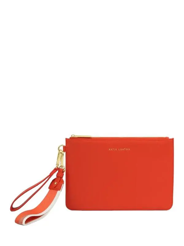 KATIE LOXTON Hallie Wristlet Pouch - Deep Orange