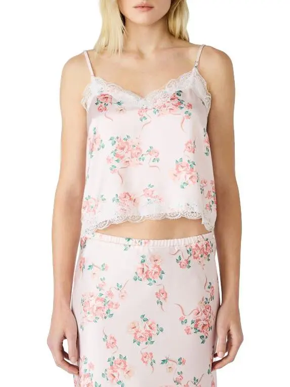 Steve Madden Delany Lace Trimmed Camisole - Peach Romance