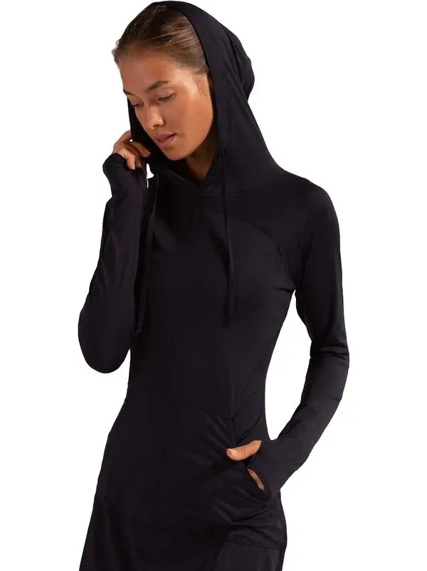 BLOQUV Hoodie Dress Relaxed - Black