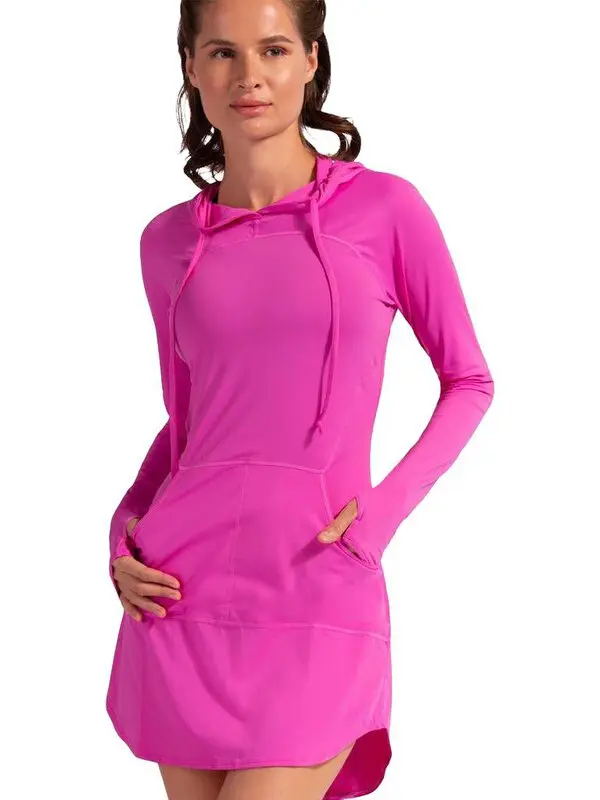 BLOQUV Hoodie Dress Relaxed - Bubble Gum
