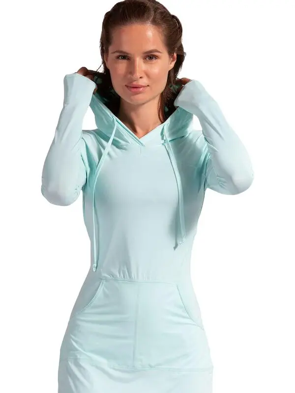 BLOQUV Hoodie Dress Relaxed - Mint