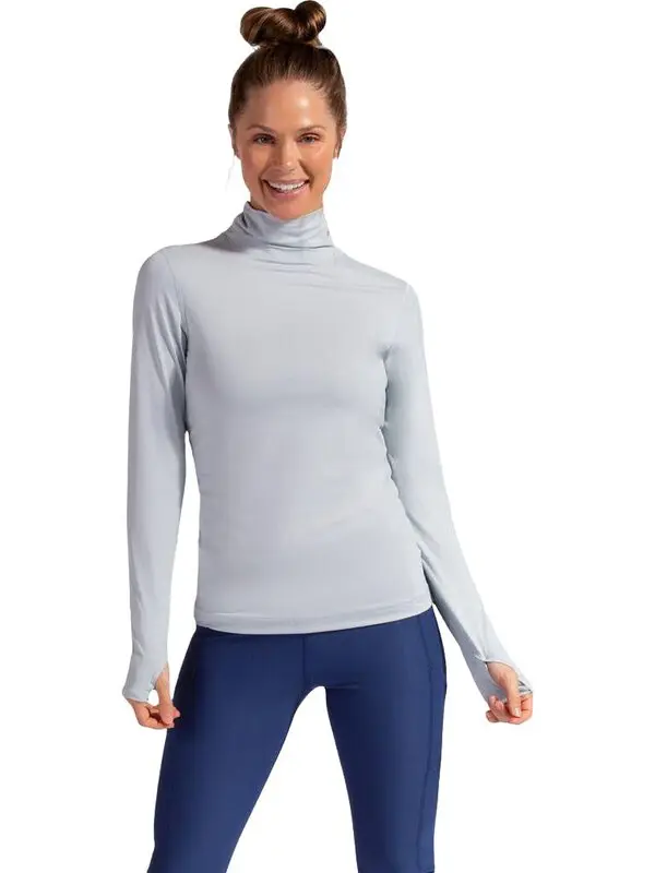 BLOQUV Sun Protective Turtleneck - Soft Gray