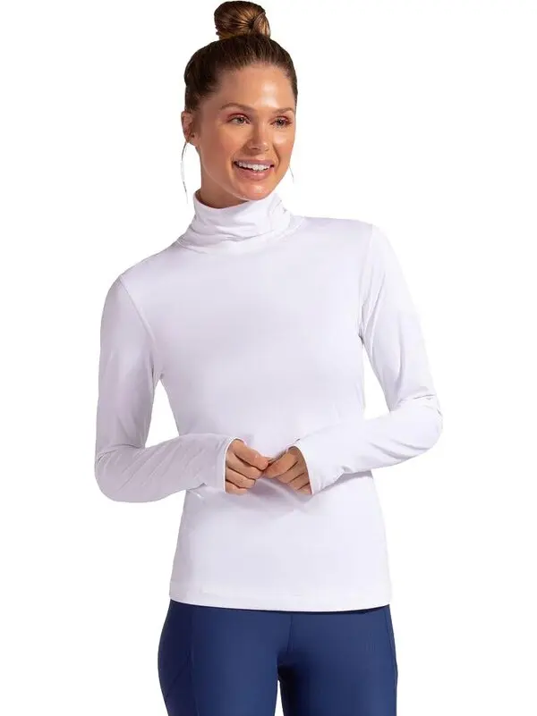 BLOQUV Sun Protective Turtleneck - White