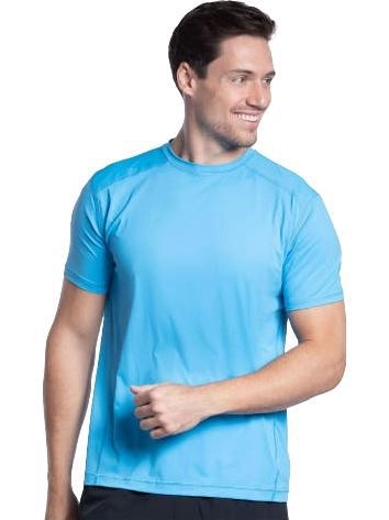 BLOQUV Short Sleeve Sun Protection Crew Shirt - Ocean Blue