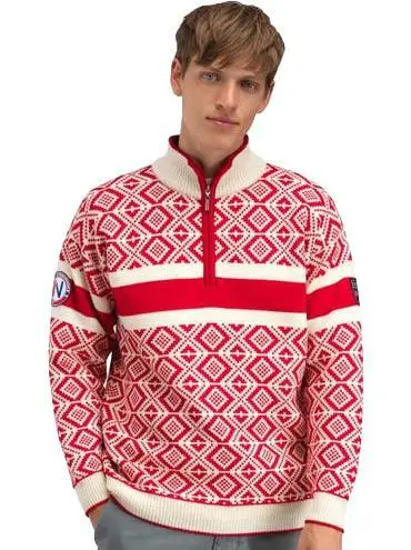 DALE OF NORWAY Team Norway 2026 Cortina Sweater - Raspberry/off White