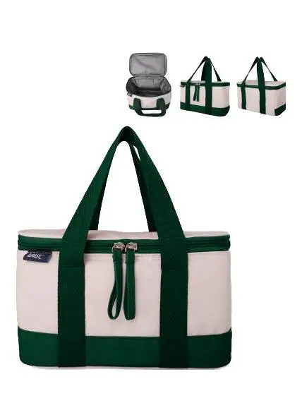 LANDS' END Rectangular Small Insulated Cooler Bag - Kelly Green