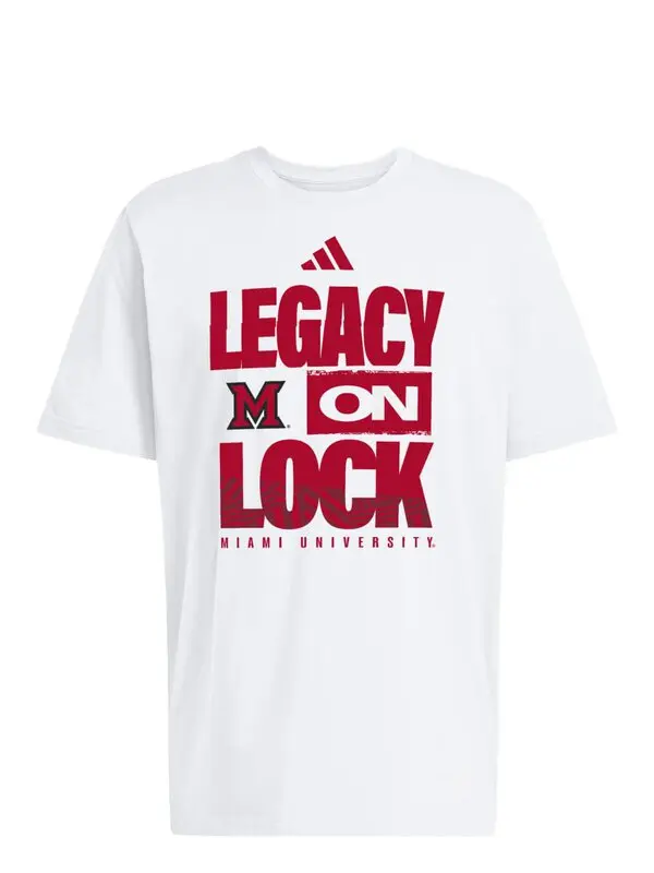 Adidas Miami Redhawks 2026 Legacy On Lock March Madness T-shirt White - White / Ncaa-moh-7ih
