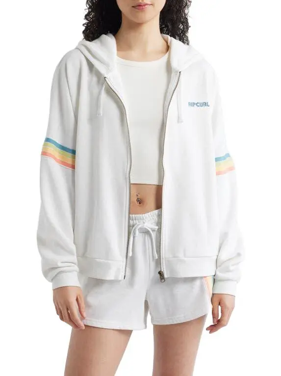 Rip Curl Surf Revival Zip Hoodie - Grey Marled