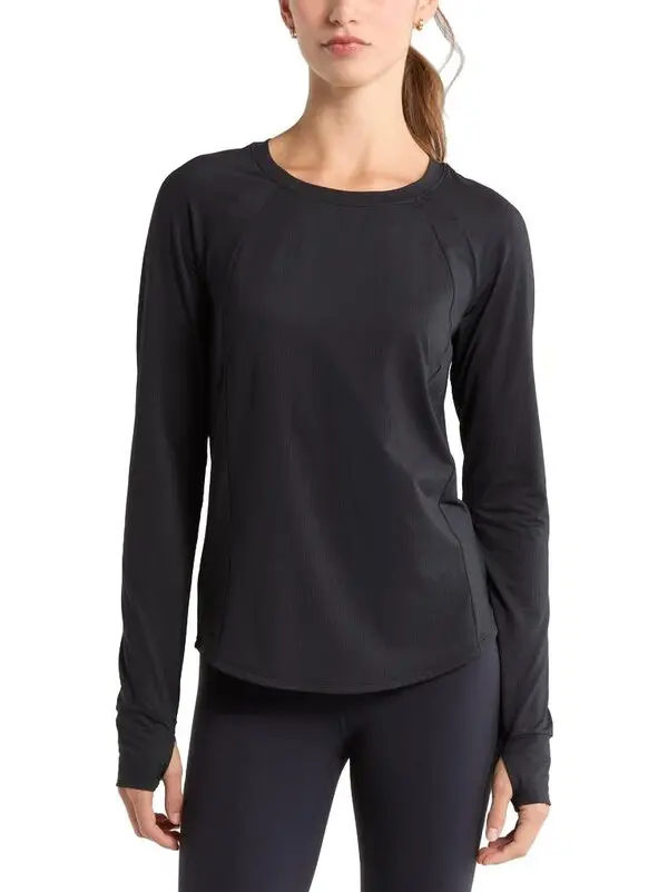 Zella Rally Mesh Top - Black