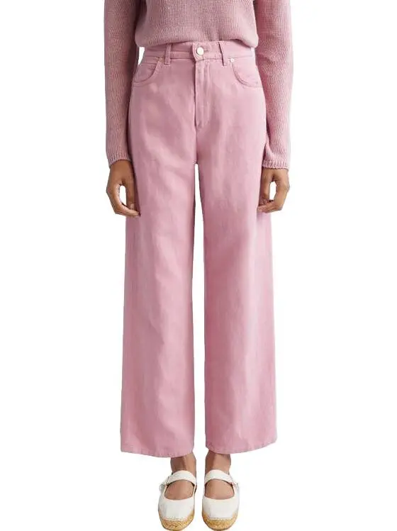 Max Mara Onorata Wide Leg Jeans - Peony