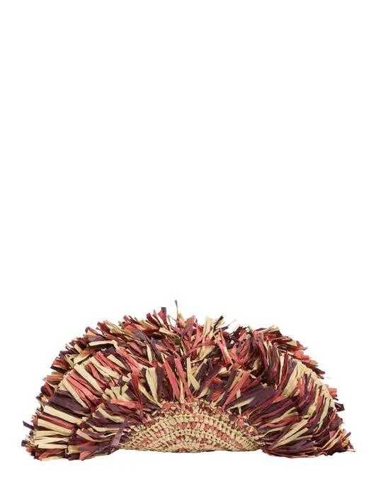 Sam Edelman Lily Straw Clutch - Red