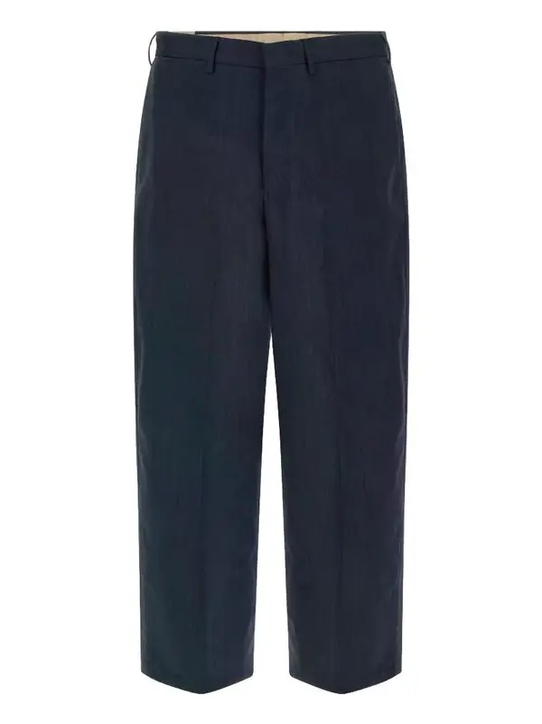 PT TORINO Straight Leg Pleated Trousers - Blue