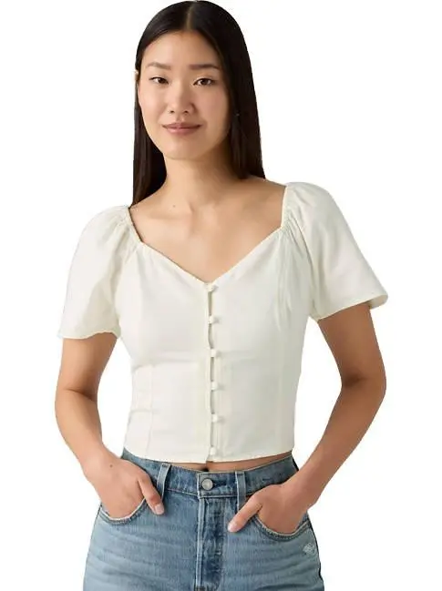 LEVI'S Kierra Short-sleeve Denim Blouse - Another Flurry