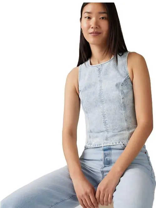 LEVI'S Topanga Denim Tank Top - Healing Waters Top