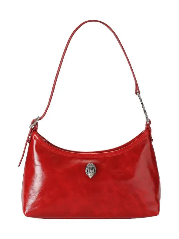 Kurt Geiger Sling Metallic Leather Shoulder Bag - Red