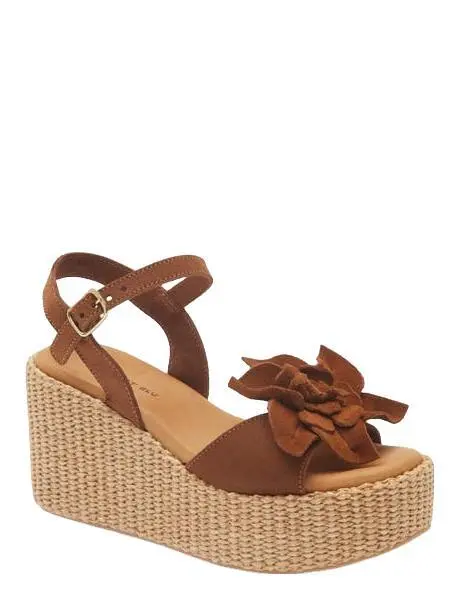 CHOCOLAT BLU Jakkie Platform Wedge - Cinnamon Suede