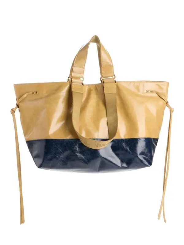 Isabel Marant Wardy Shopper Tote - Beige/navy