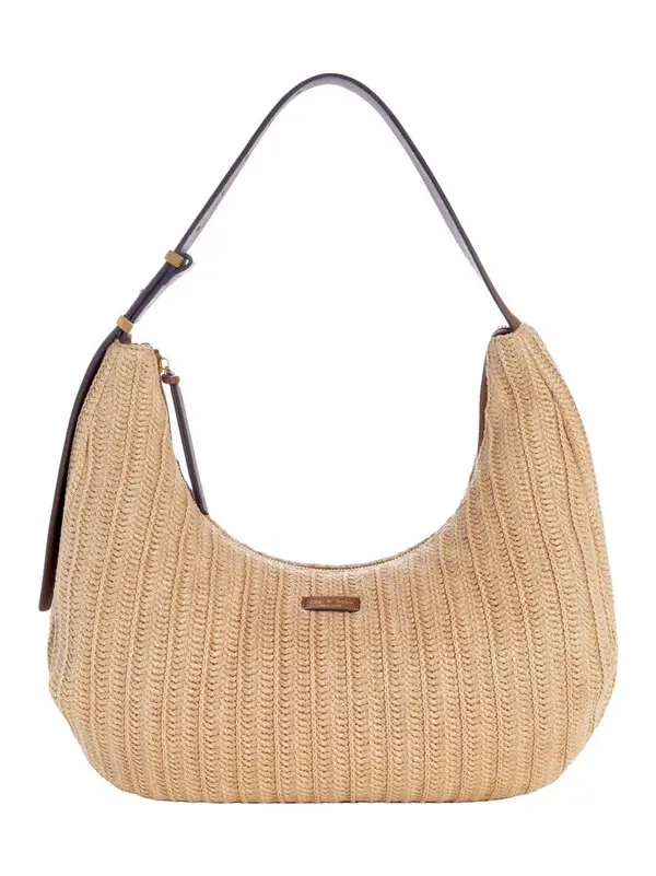 Rag & Bone Hudson Large Woven Straw Hobo Bag - Natural