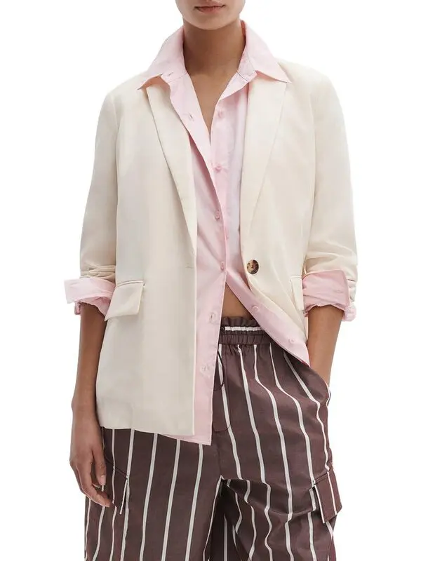 Rag & Bone Jennie One-button Blazer - Ivory