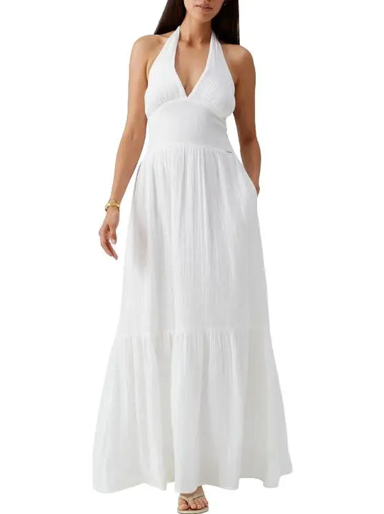 Melissa Odabash Shay Halter Cover-up Dress - White