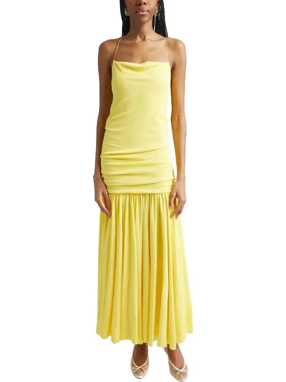 Jacquemus The Abiha Gathered Maxi Dress - Yellow