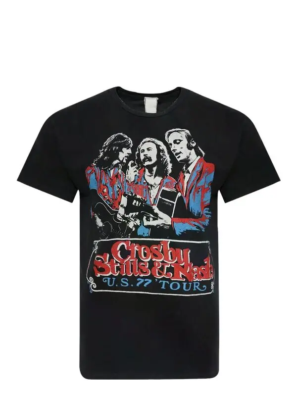 MadeWorn Crosby, Stills & Nash Cotton T-shirt - Black