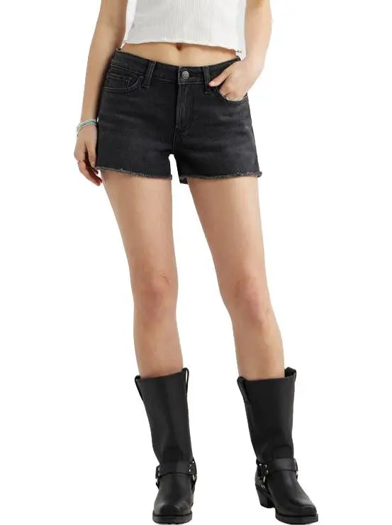 Bp. Low Rise Stretch Denim Cutoff Shorts - Washed Black