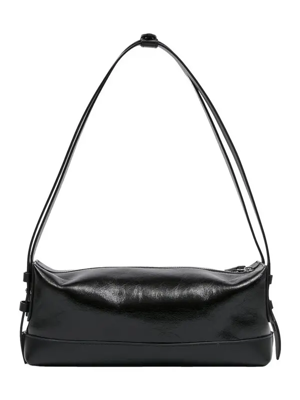 MAISON MARGIELA Small Leather Baguette Shoulder Bag - Black/black