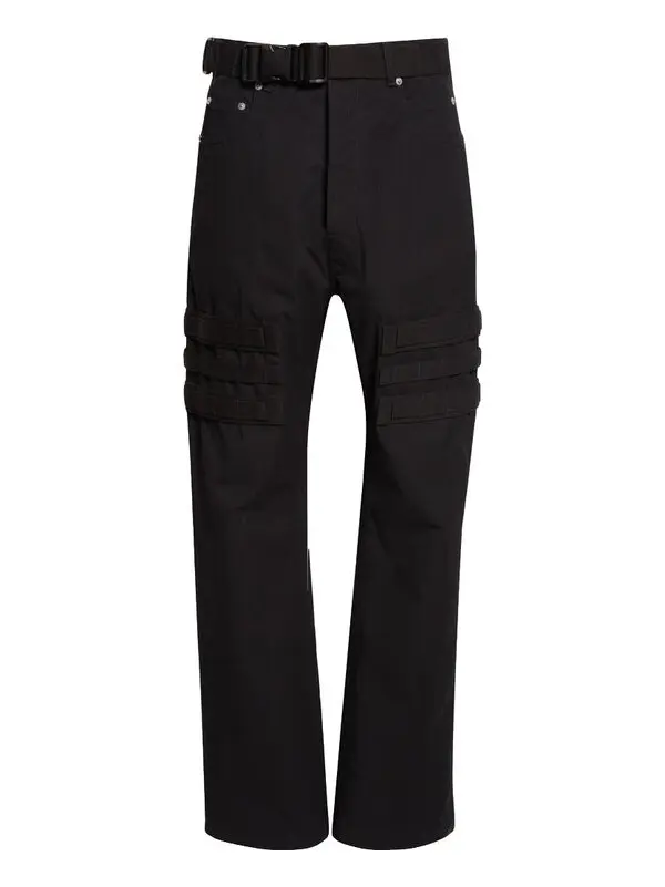 Rick Owens Geth Temple Slim Cargo Pants - Black