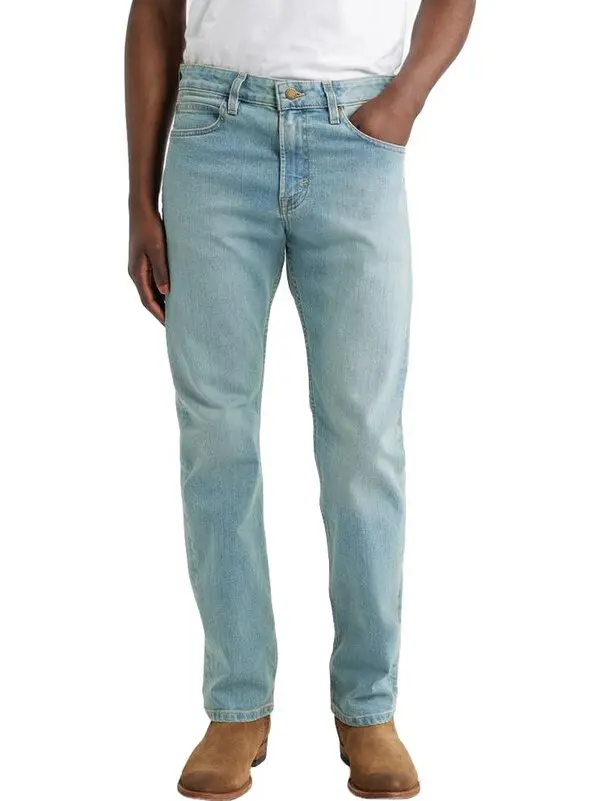 Tecovas Slim Straight Stretch Denim Jeans - Light Stone Wash