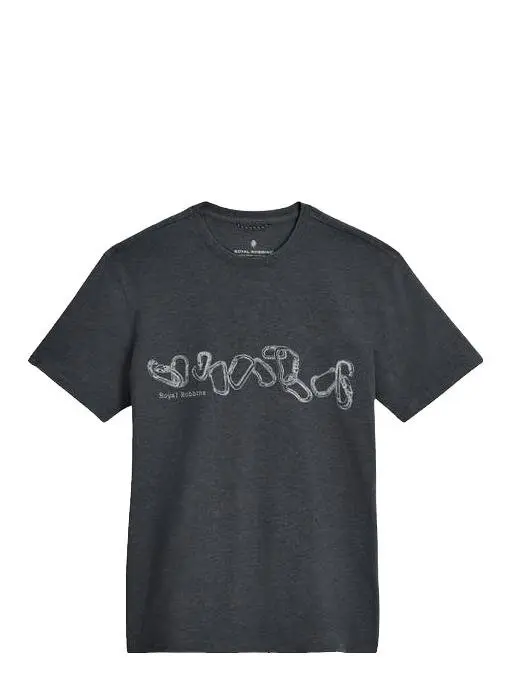 Royal Robbins Rr Organic Cotton & Recycled Polyester Graphic T-shirt - Asphalt Heather Belay