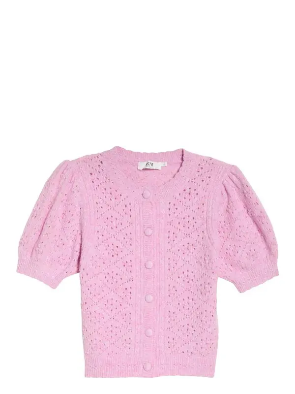 Astr The Label Kaydence Bobble Stitch Cardigan - Pink